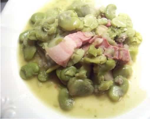 fèves au jambon