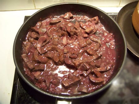 rognons au vin rouge